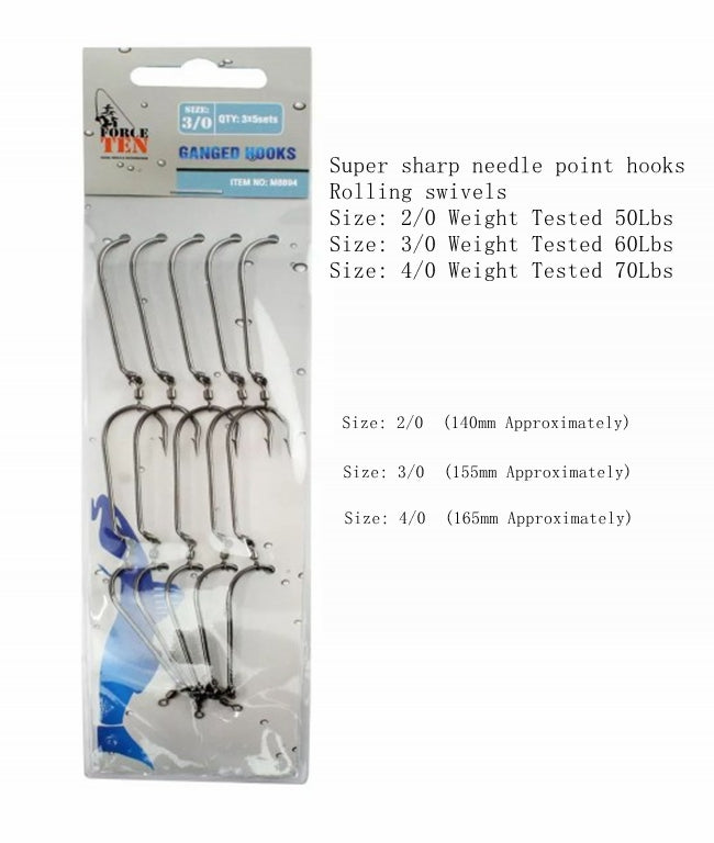 Force Ten Gang Hooks – Proshop TST